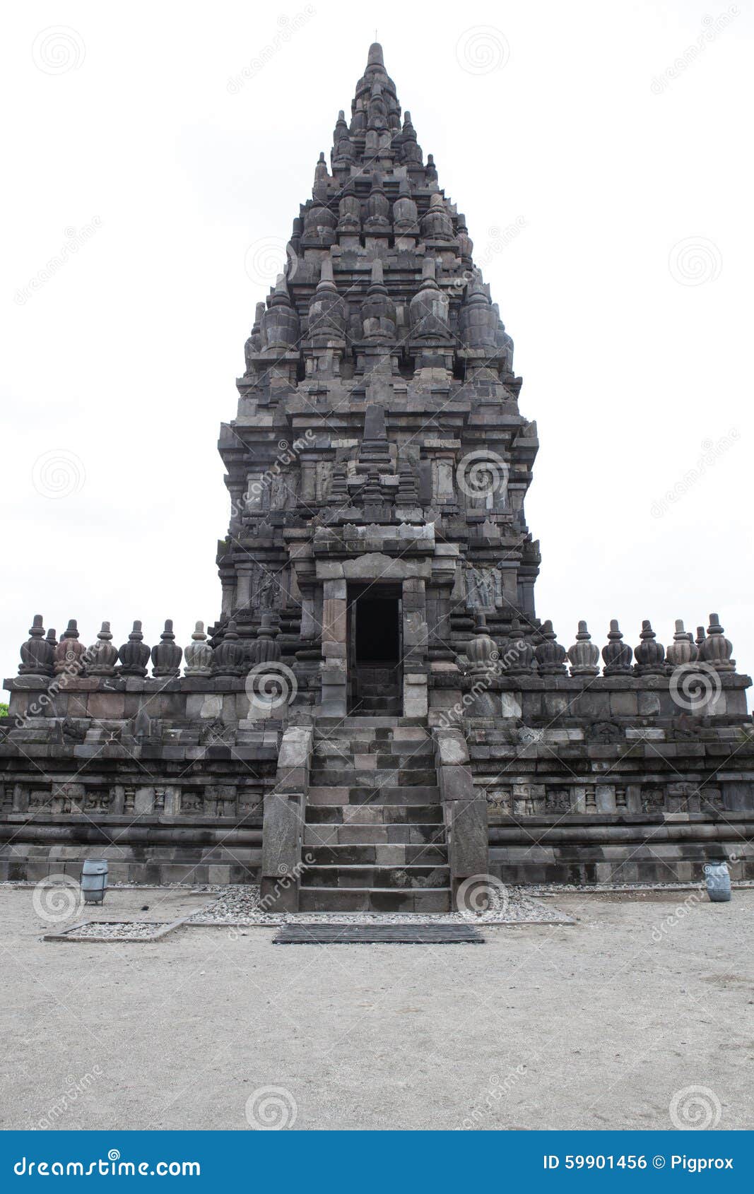 Prambanan Main Temple on White Background Stock Photo - Image of hindu ...