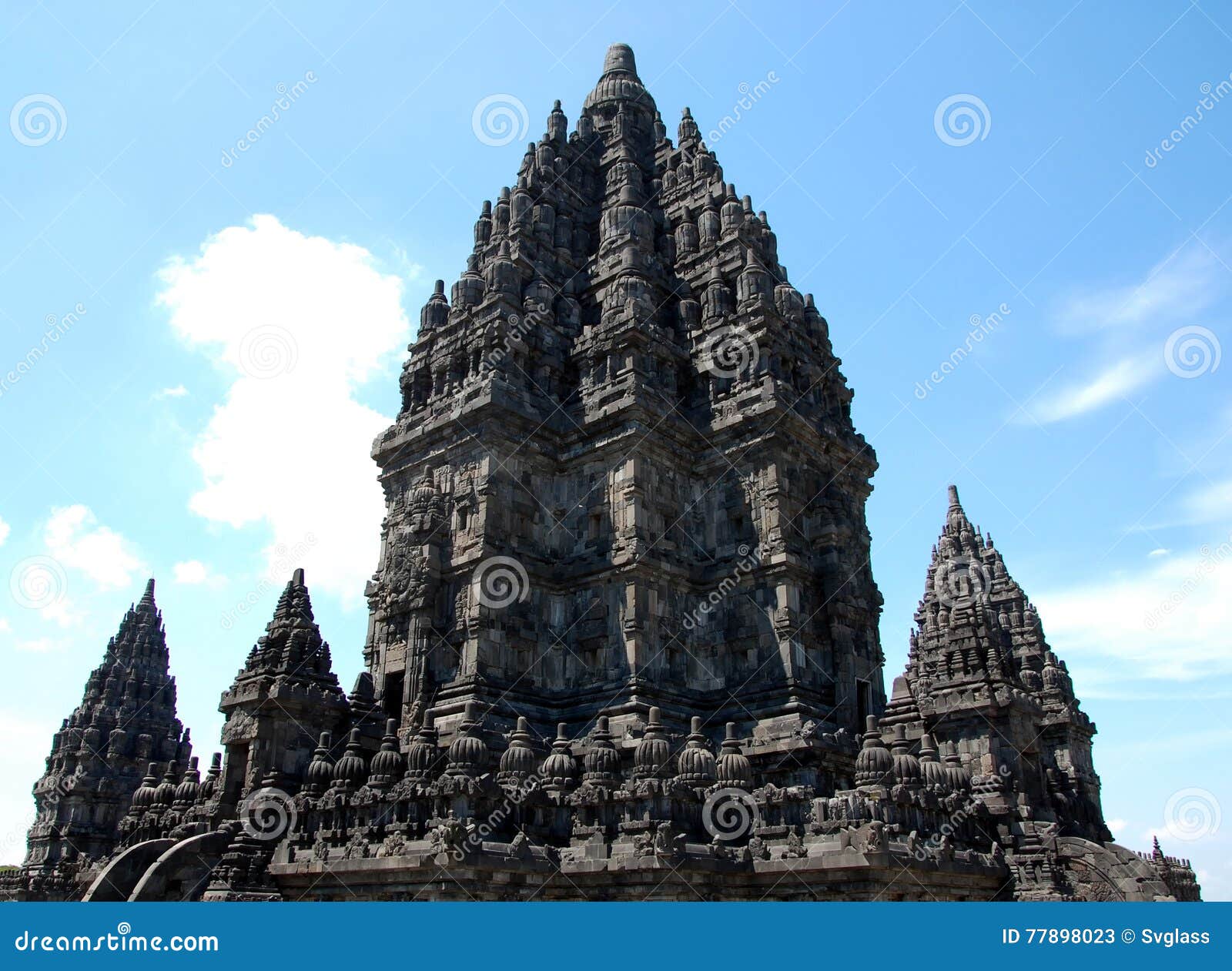 Prambanan-Tempel Auf Java-Insel, Indonesien Stockbild - Bild von ...