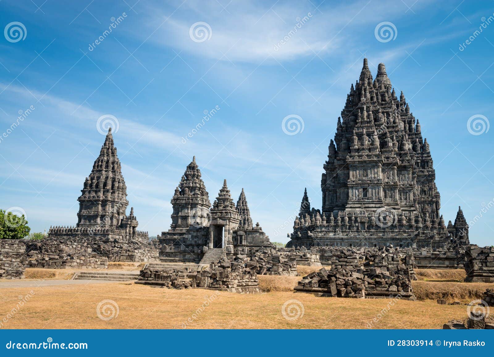 Prambanan Tempel, Java, Indonesien Stockfoto - Bild von hinduismus ...