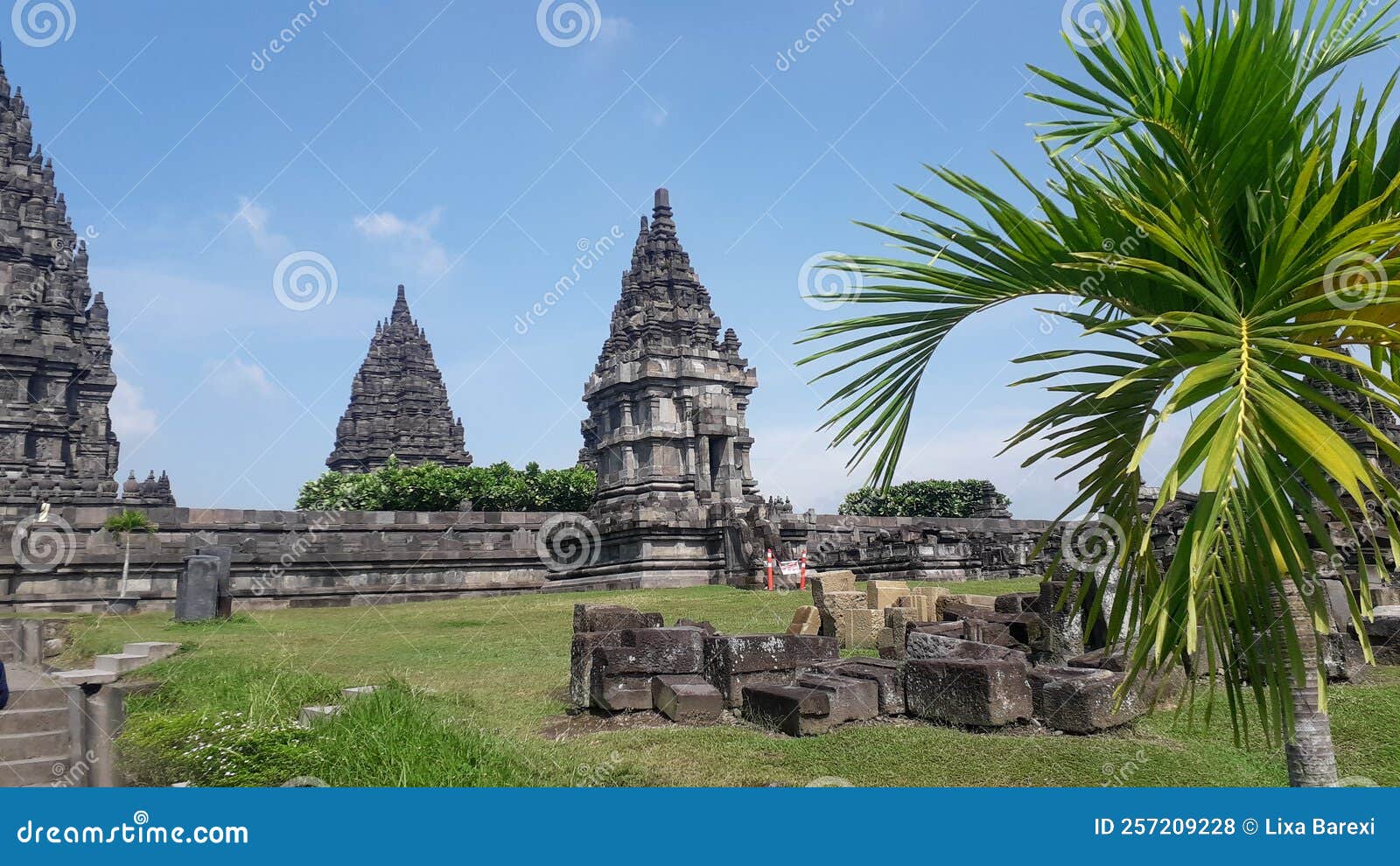 Prambanan Temple Complex and Its Ruins Stock Photo - Image of ...
