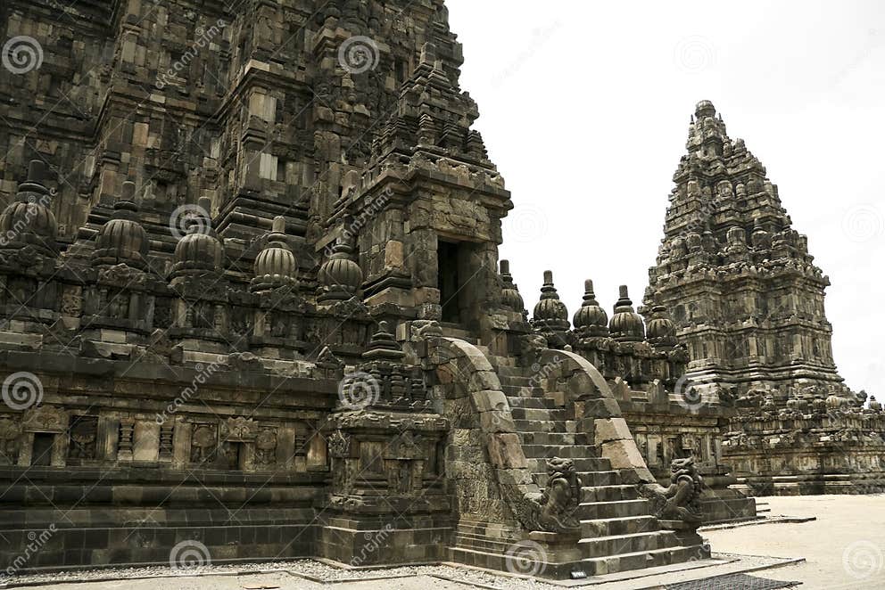 Prambanan Temple Ruins Java Indonesia Stock Photo - Image of monument ...