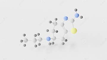 Pramipexole Molecule 3d, Molecular Structure, Ball and Stick Model ...