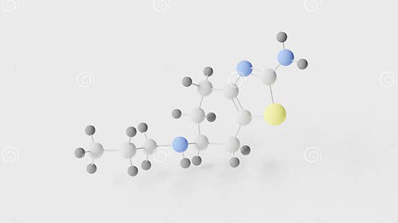 Pramipexole Molecule 3d, Molecular Structure, Ball and Stick Model ...