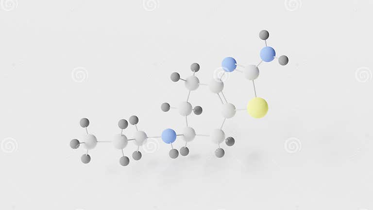 Pramipexole Molecule 3d, Molecular Structure, Ball and Stick Model ...