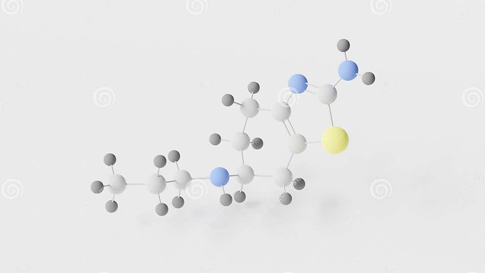 Pramipexole Molecule 3d, Molecular Structure, Ball and Stick Model ...