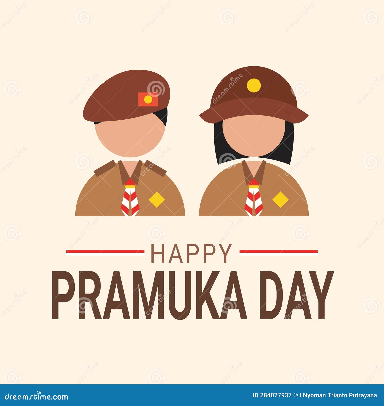 Pramuka Day background stock vector. Illustration of holiday - 284077937
