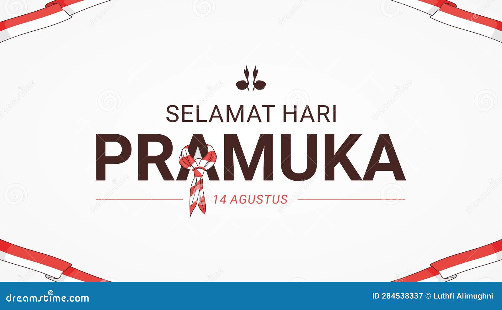 Pramuka Day Banner Template Vector for Indonesian Scout Stock ...