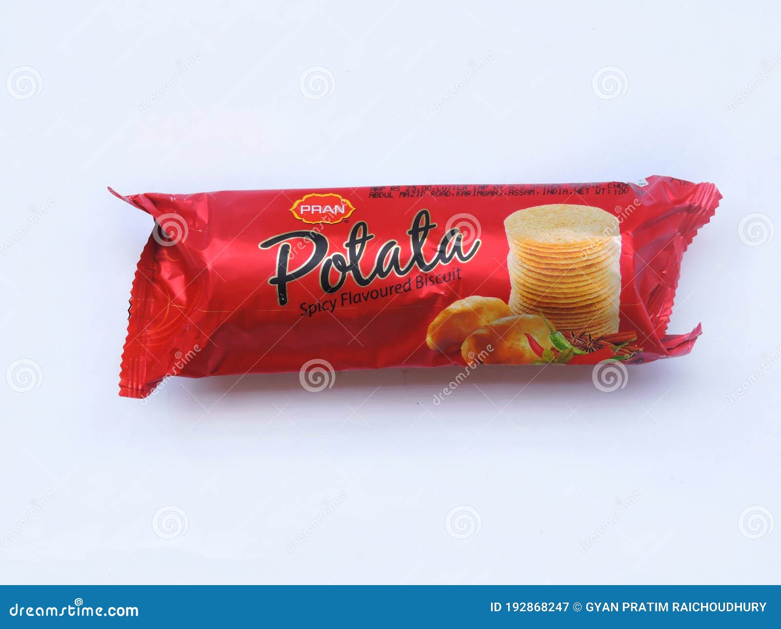 Pran Potata biscuits editorial photography. Image of background - 192868247