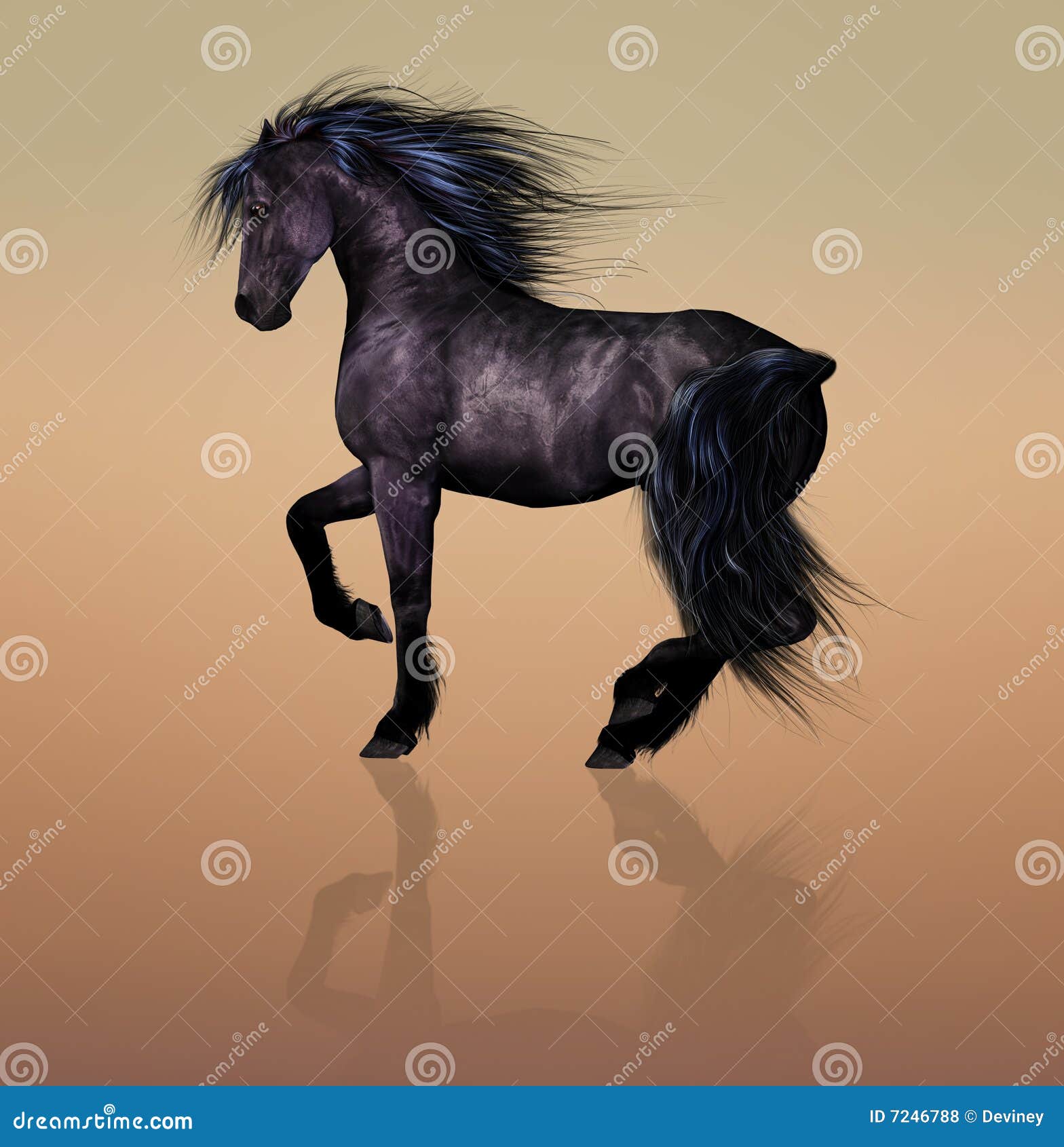 Prance stock illustration. Illustration of mare, pony - 7246788