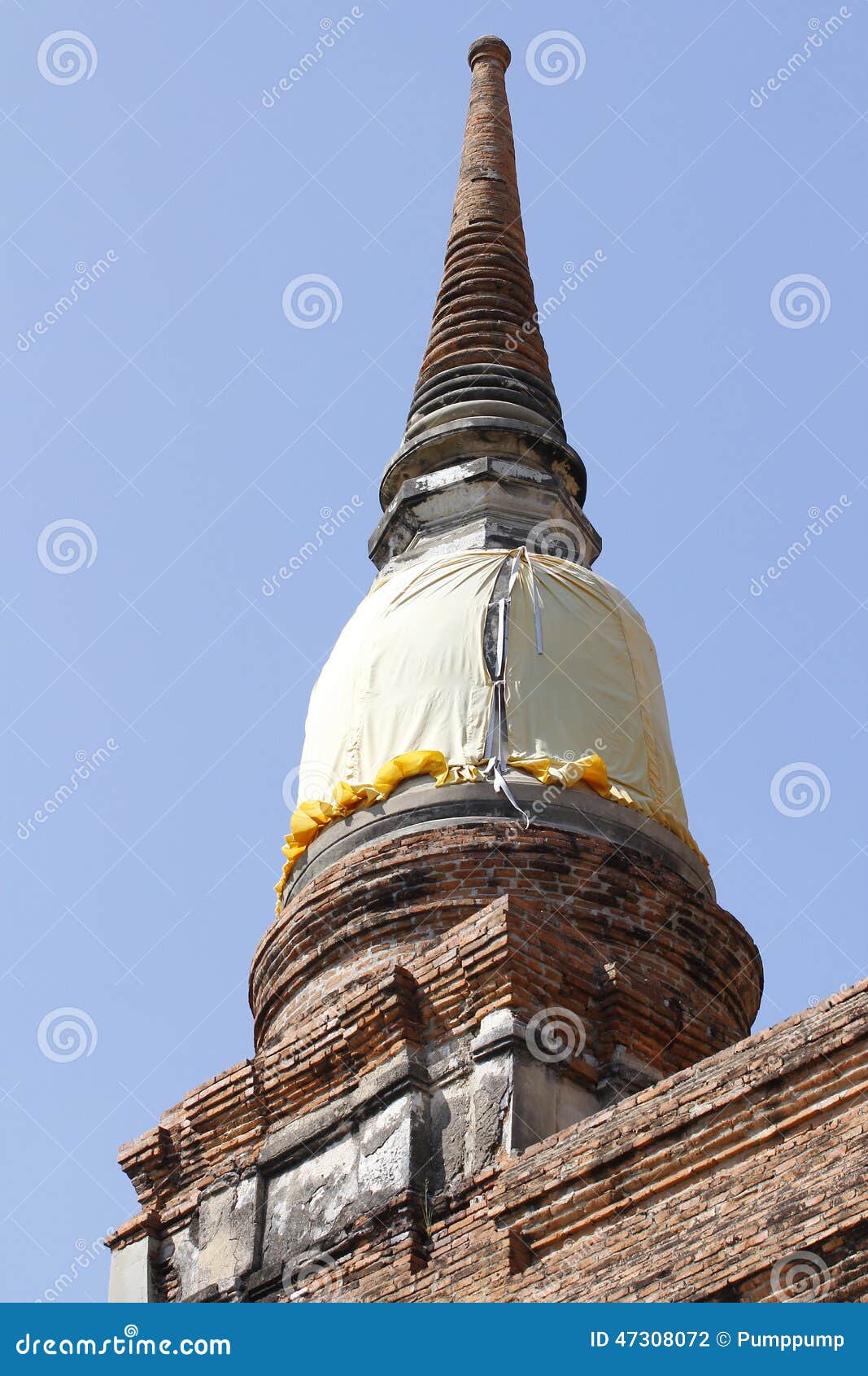 Prang in thailand stock photo. Image of buddhism, history - 47308072