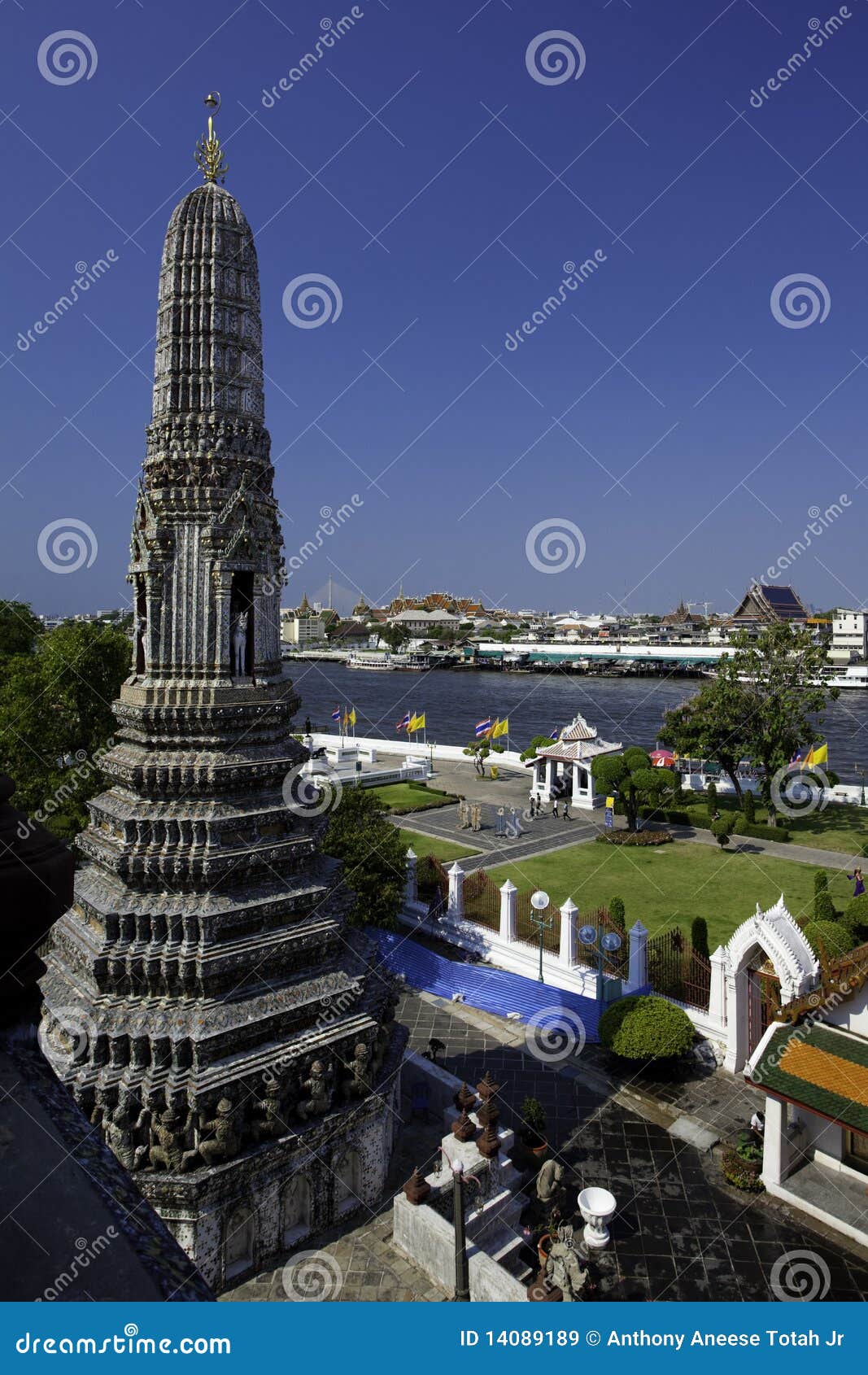 Prang at Thailand Temple stock image. Image of historic - 14089189