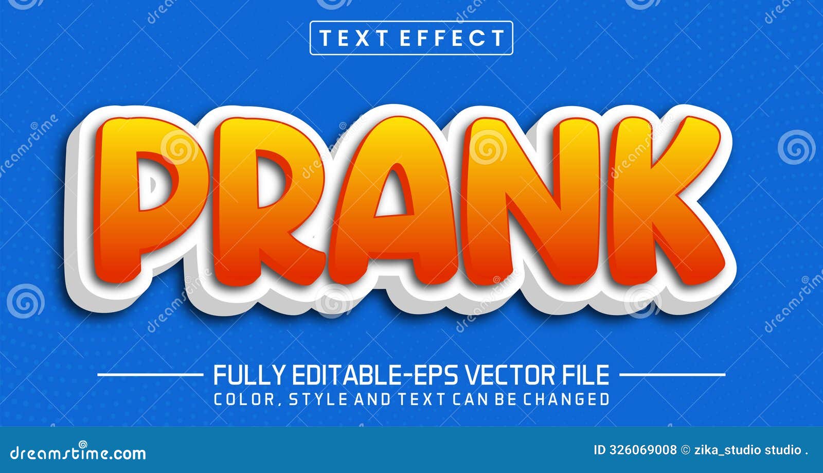 Prank Text Editable Style Effect Stock Vector - Illustration of ...