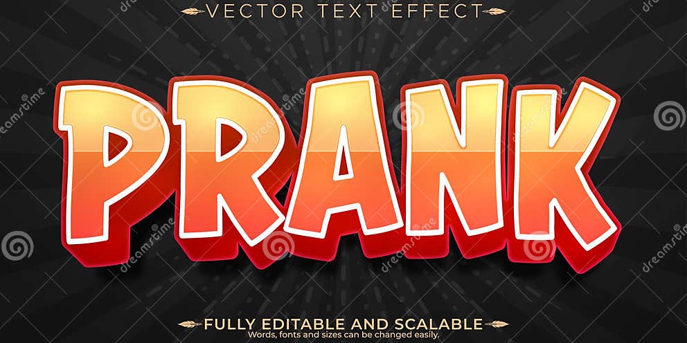 Prank Text Effect, Editable Joke and Cartoon Customizable Font Style ...