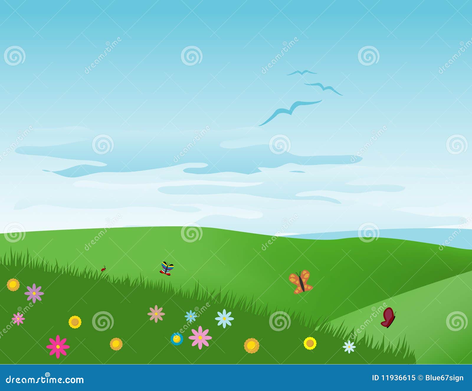 Prarie View stock vector. Illustration of prairie, nature - 11936615