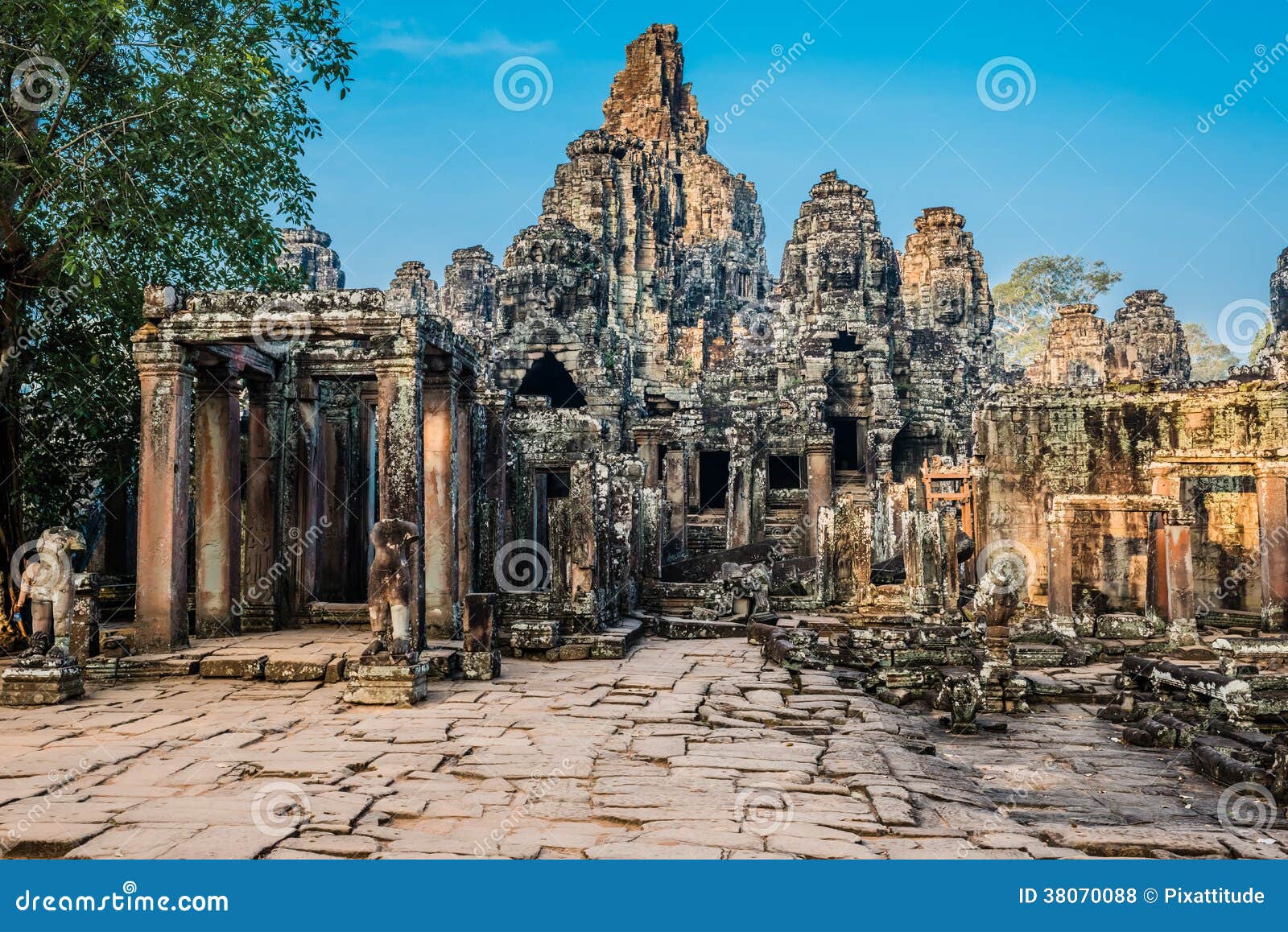 Prasat Bayon Temple Angkor Thom Cambodia Stock Photo - Image of prasat ...