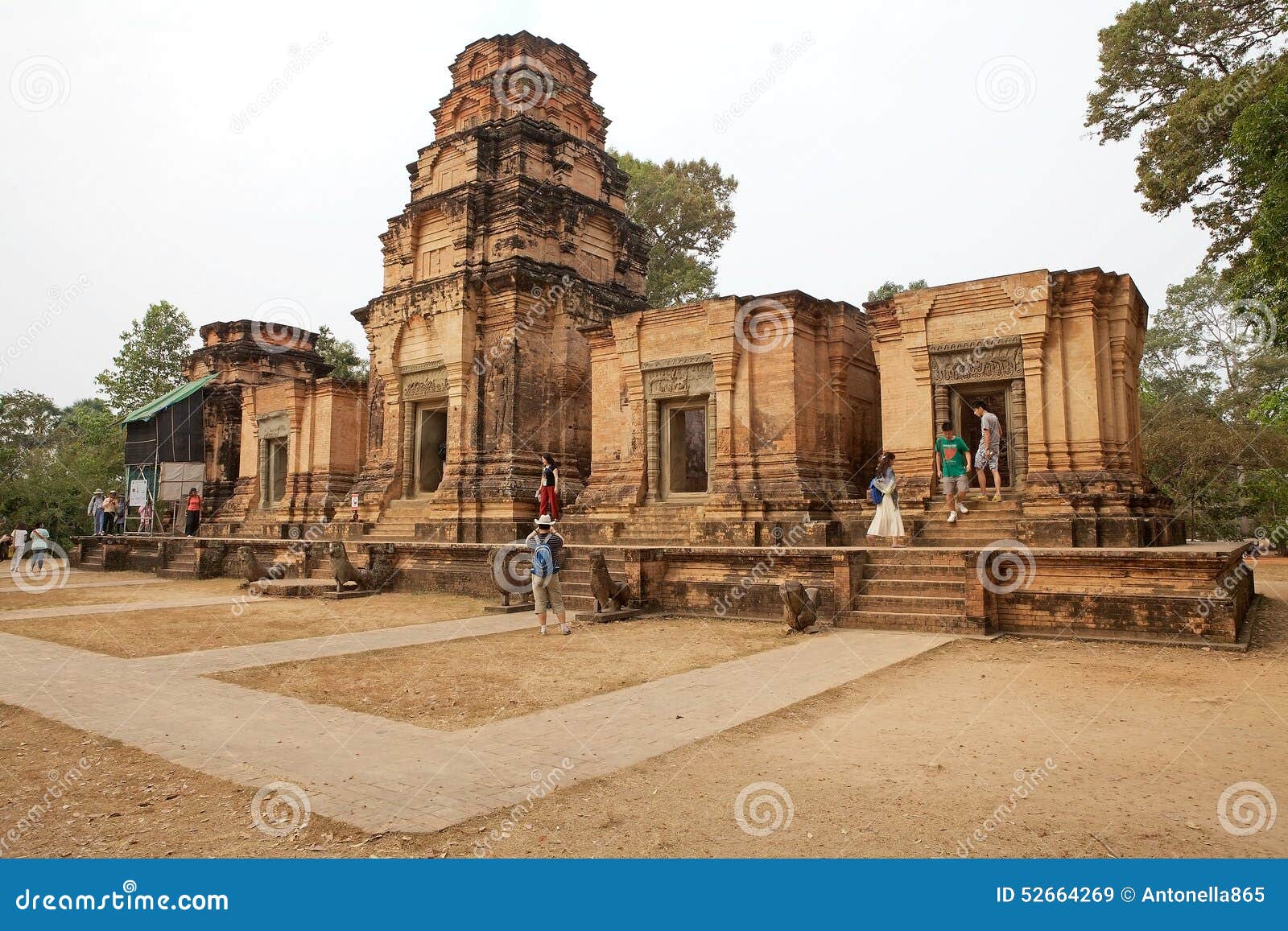 Prasat Kravan image stock éditorial. Image of gens, khmère - 52664269