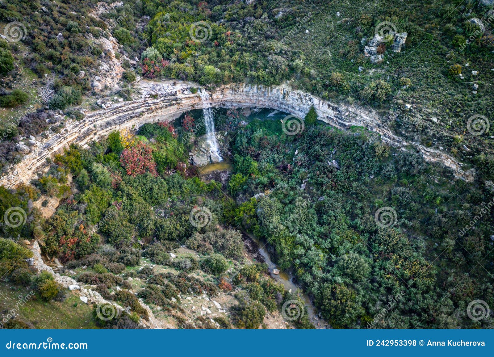 Prastio Waterfall in Cyprus Created by the High Rain Season Stock Photo ...