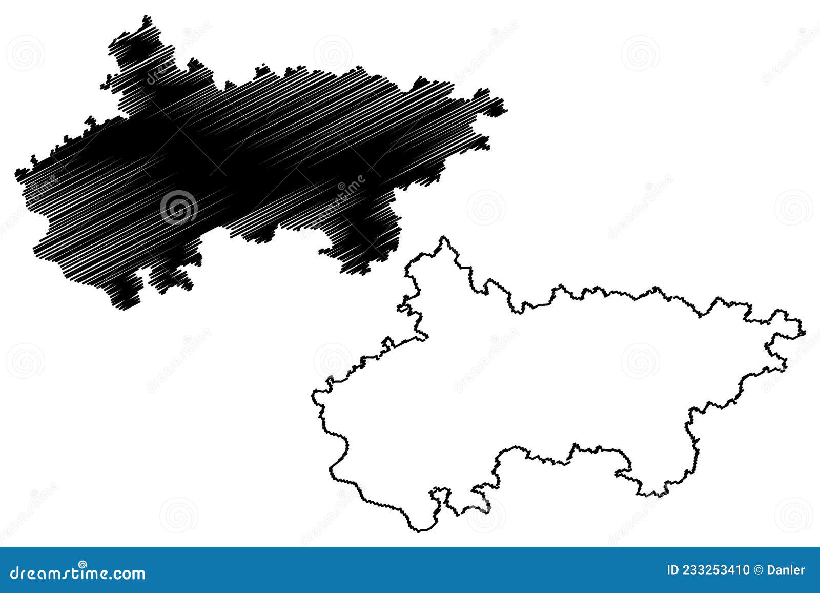 Pratapgarh District Uttar Pradesh State, Republic of India Map Vector ...