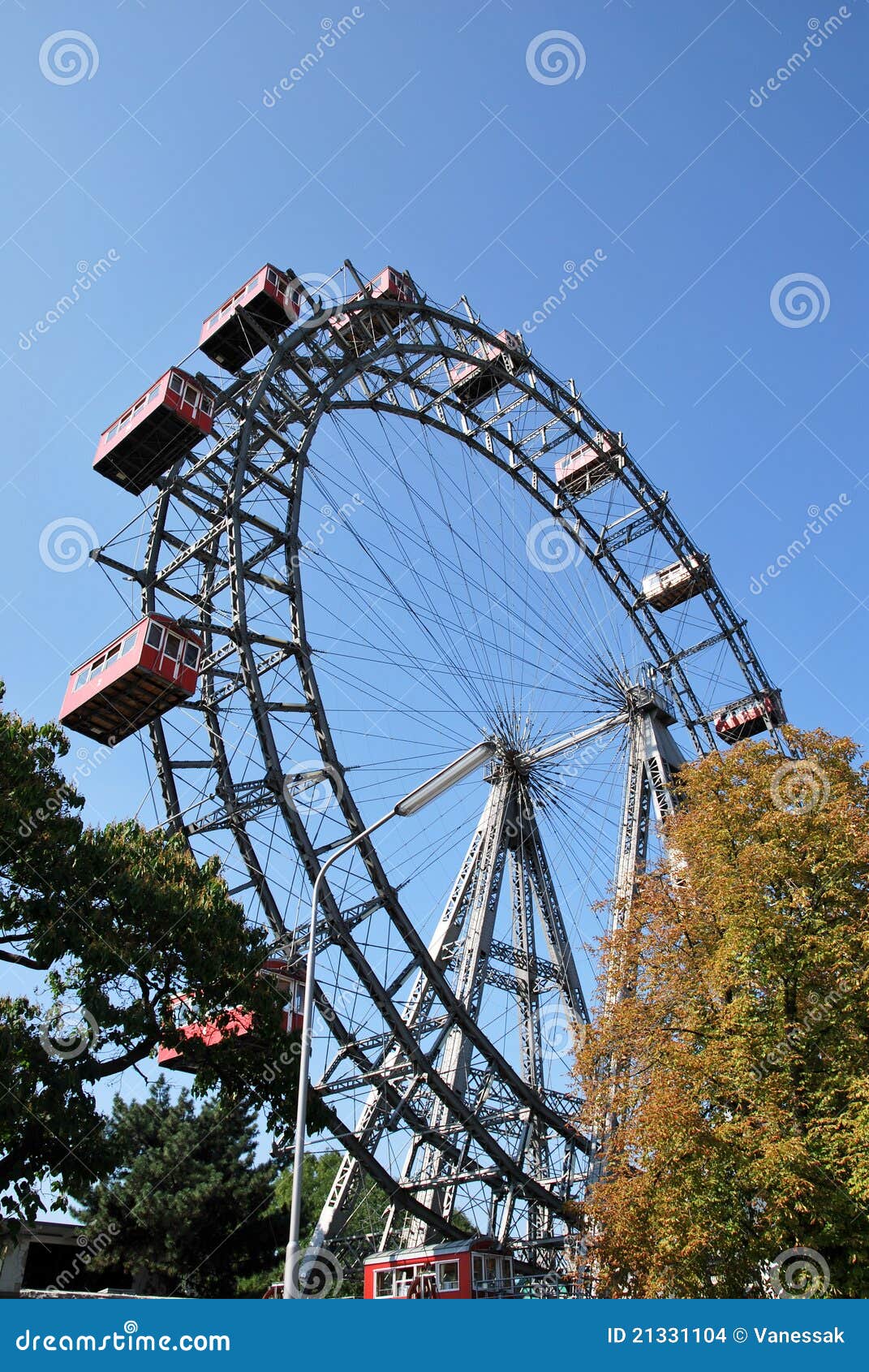Prater Ferris Wheel in Vienna Stock Photo - Image of famous, symbol ...