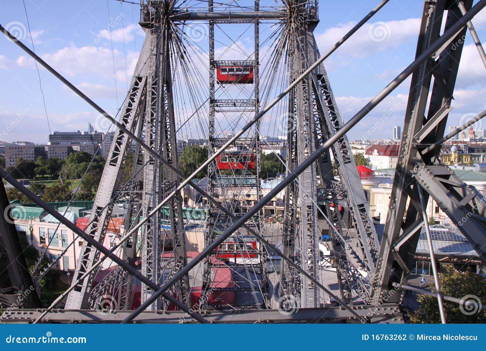 Prater wheel stock photo. Image of giant, austria, city - 16763262