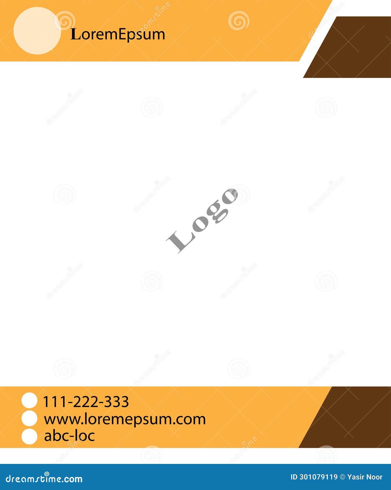 Letterhead Format Template, Business Style Letterhead Design Template ...