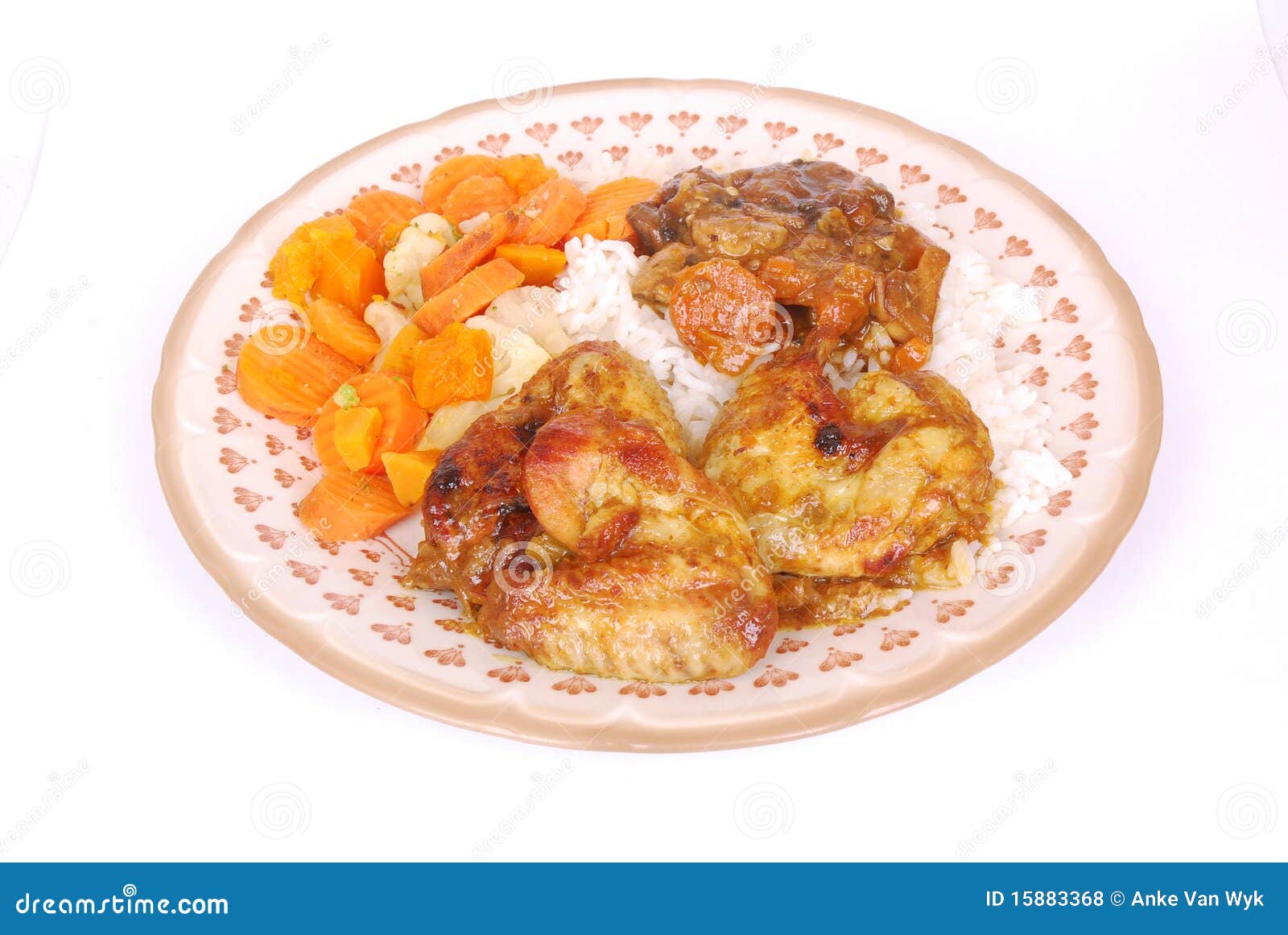 Prato de galinha foto de stock. Imagem de prato, vegetais - 15883368