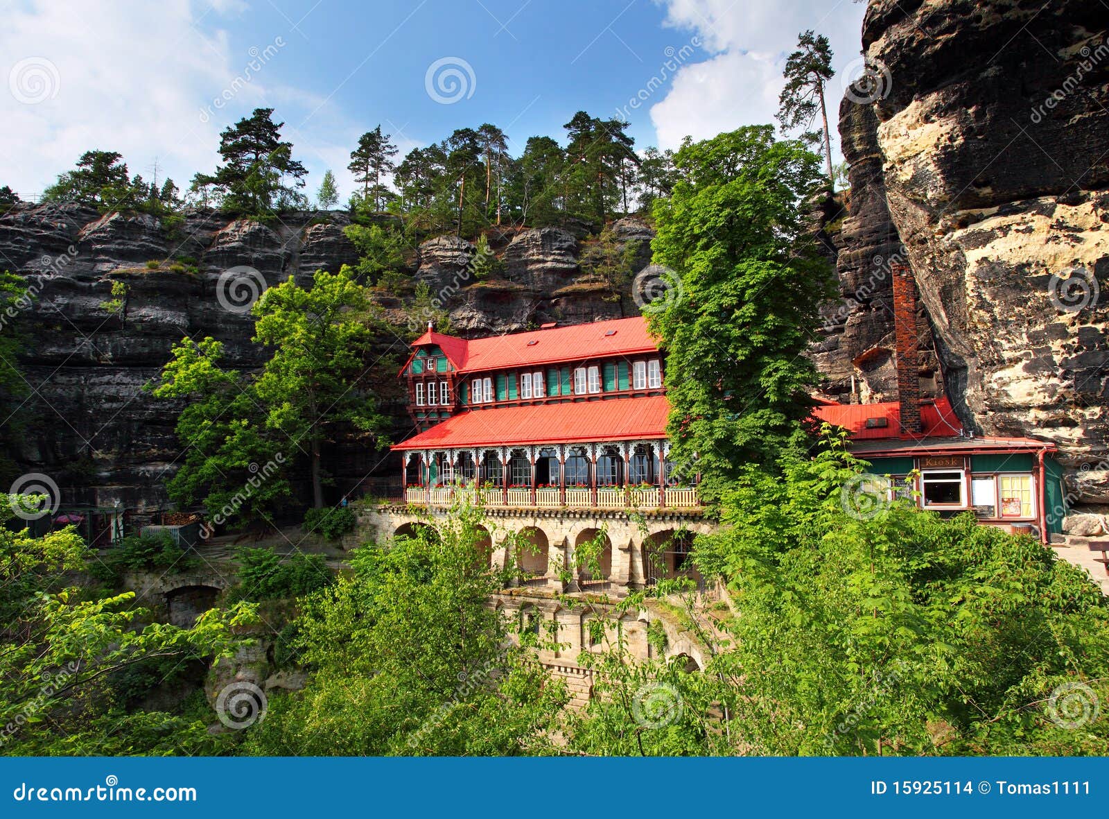 Pravcicka gate stock photo. Image of natural, czech, germany - 15925114