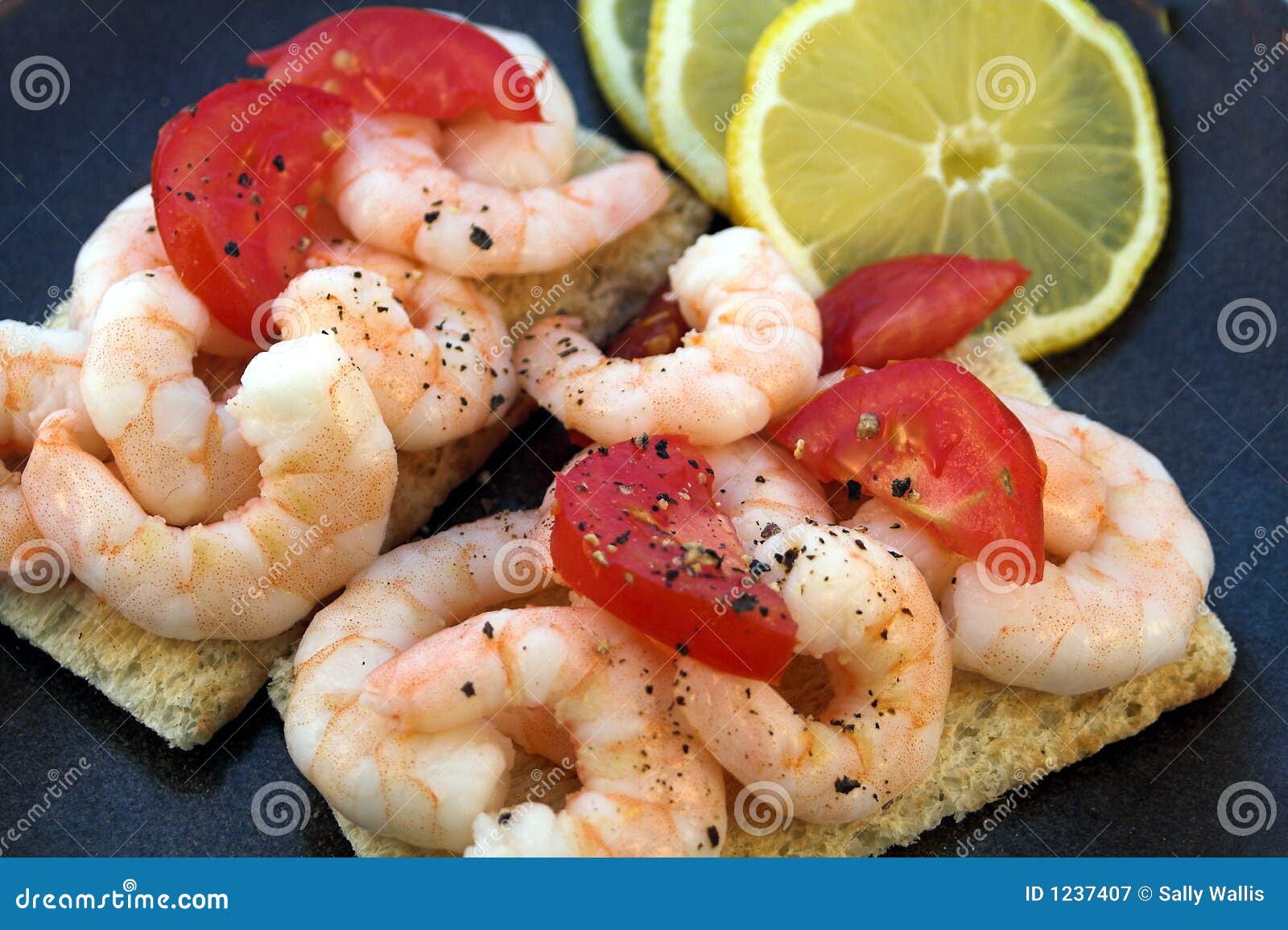 Prawn-breads stock image. Image of starter, meal, shell - 1237407