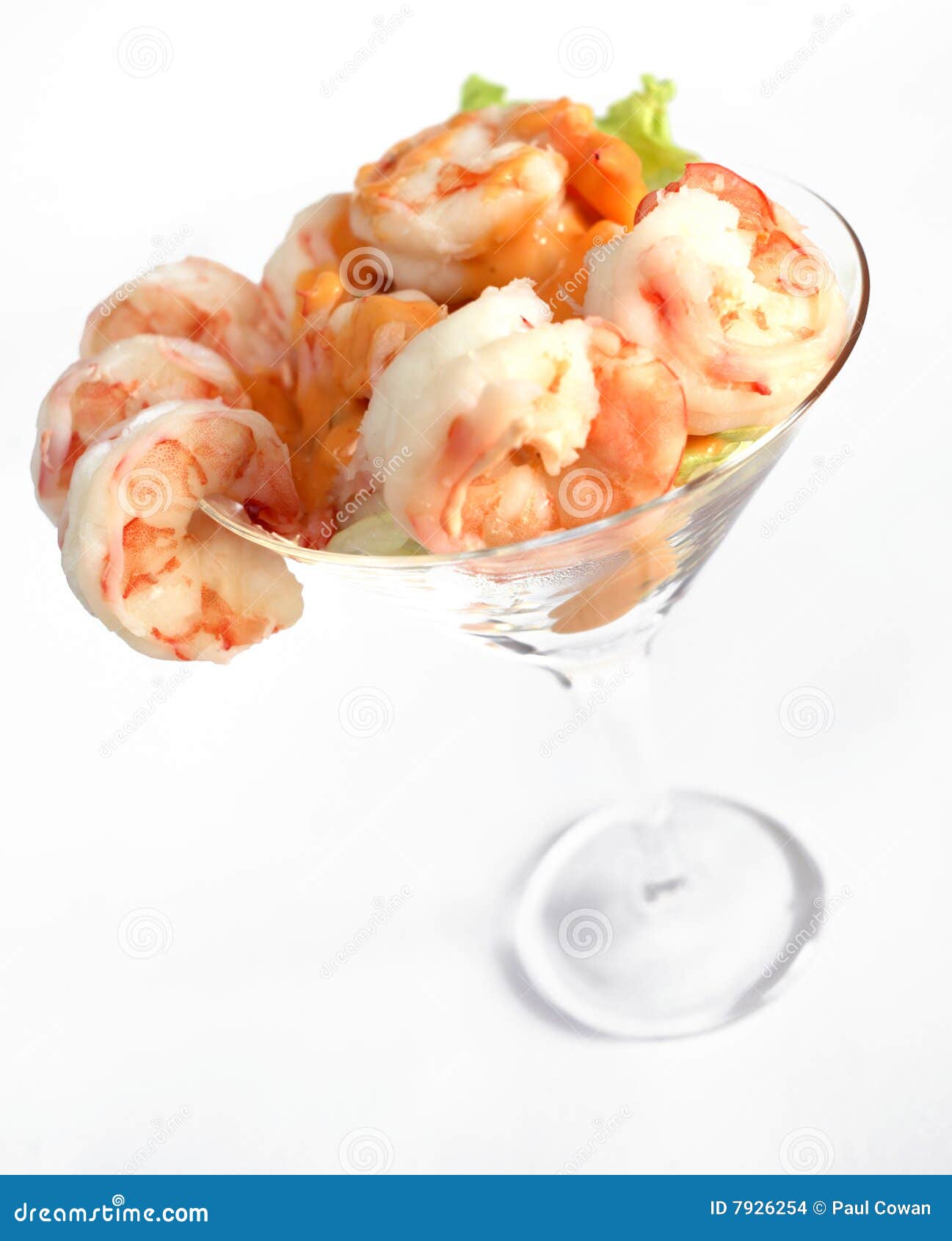 Prawn Cocktail In A Cocktail Glass With A Cool Gradient Background ...