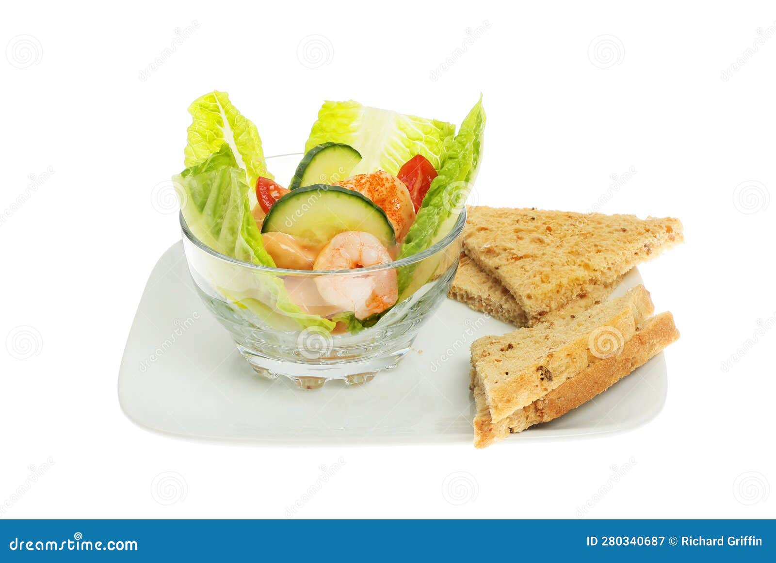 Prawn cocktail on a plate stock image. Image of seafood - 280340687