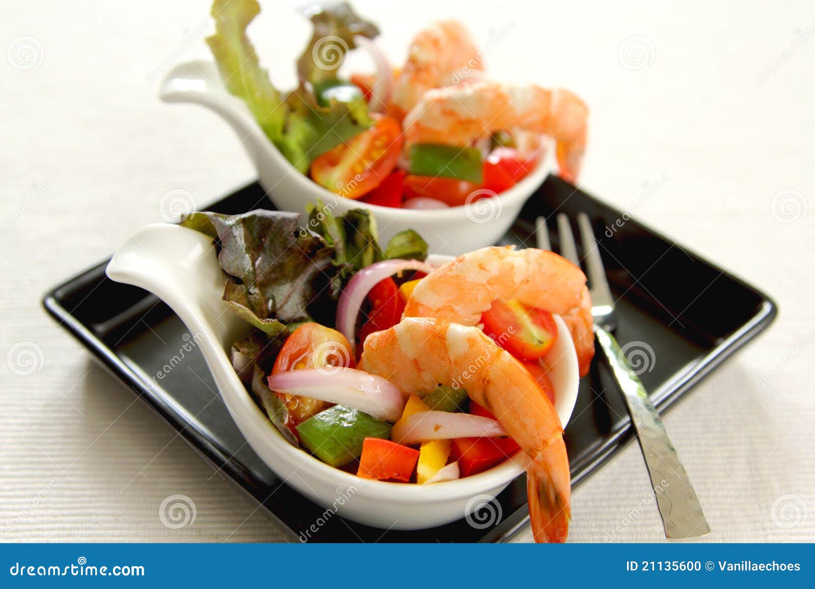 Prawn cocktail salad stock photo. Image of dish, fork - 21135600