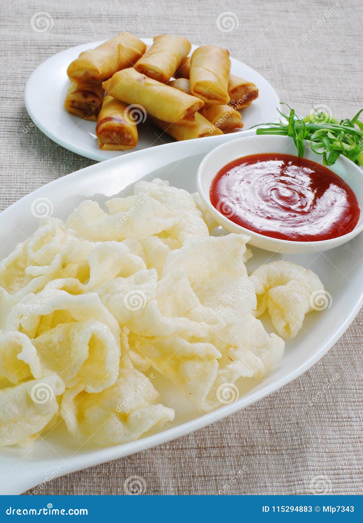 Prawn Crackers Tranditional Popular Snack Royalty-Free Stock ...