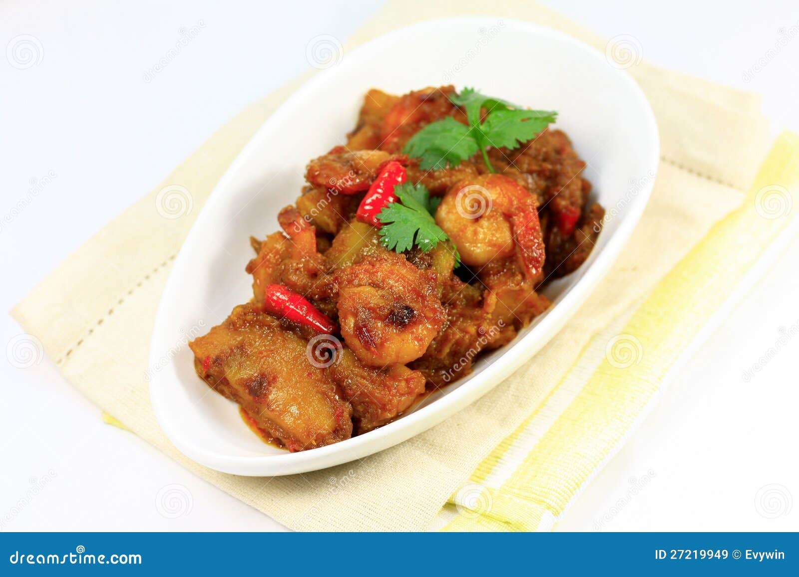 Prawn Curry asian dish stock image. Image of garnish - 27219949