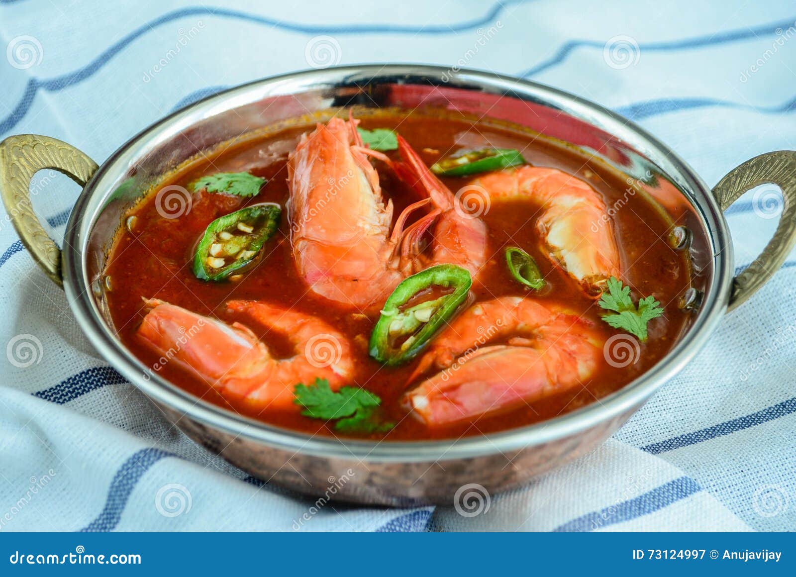 Prawn Curry stock image. Image of chillies, background - 73124997