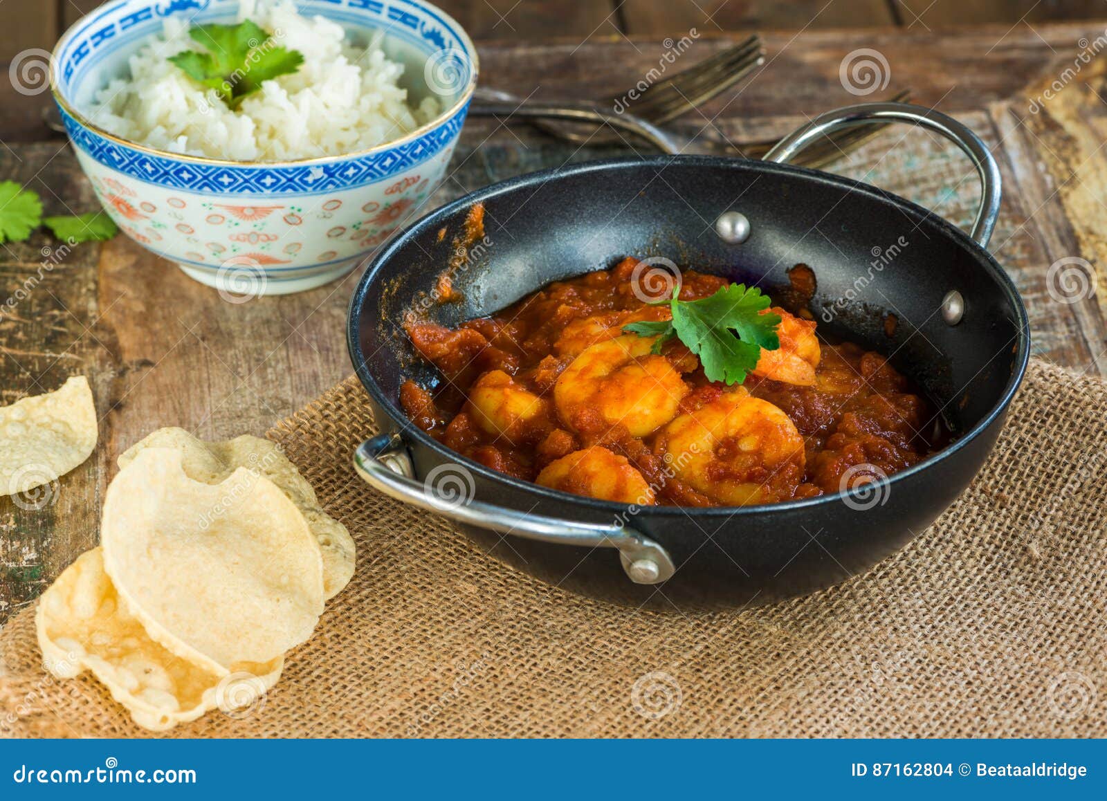 Prawn curry and rice stock photo. Image of coconut, prawn - 87162804