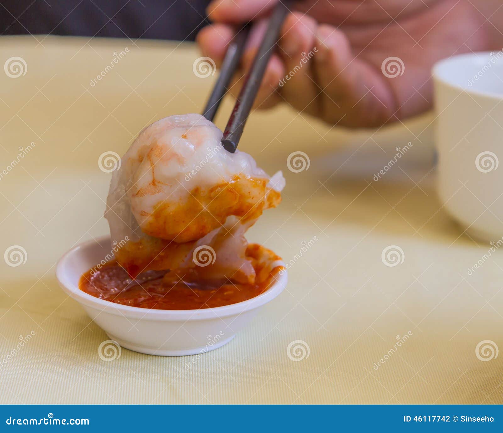 Prawn Dimsum with Chopsticks Stock Photo - Image of chopsticks, cuisine ...