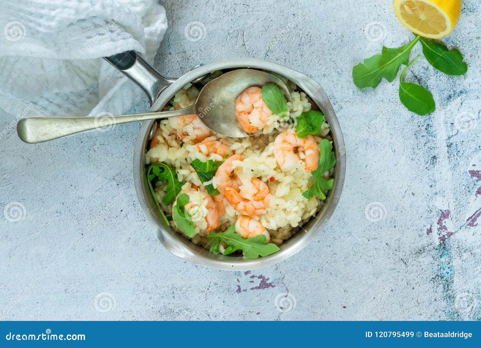 Prawn, Fennel and Rocket Risotto Stock Image - Image of bowl, cooking ...