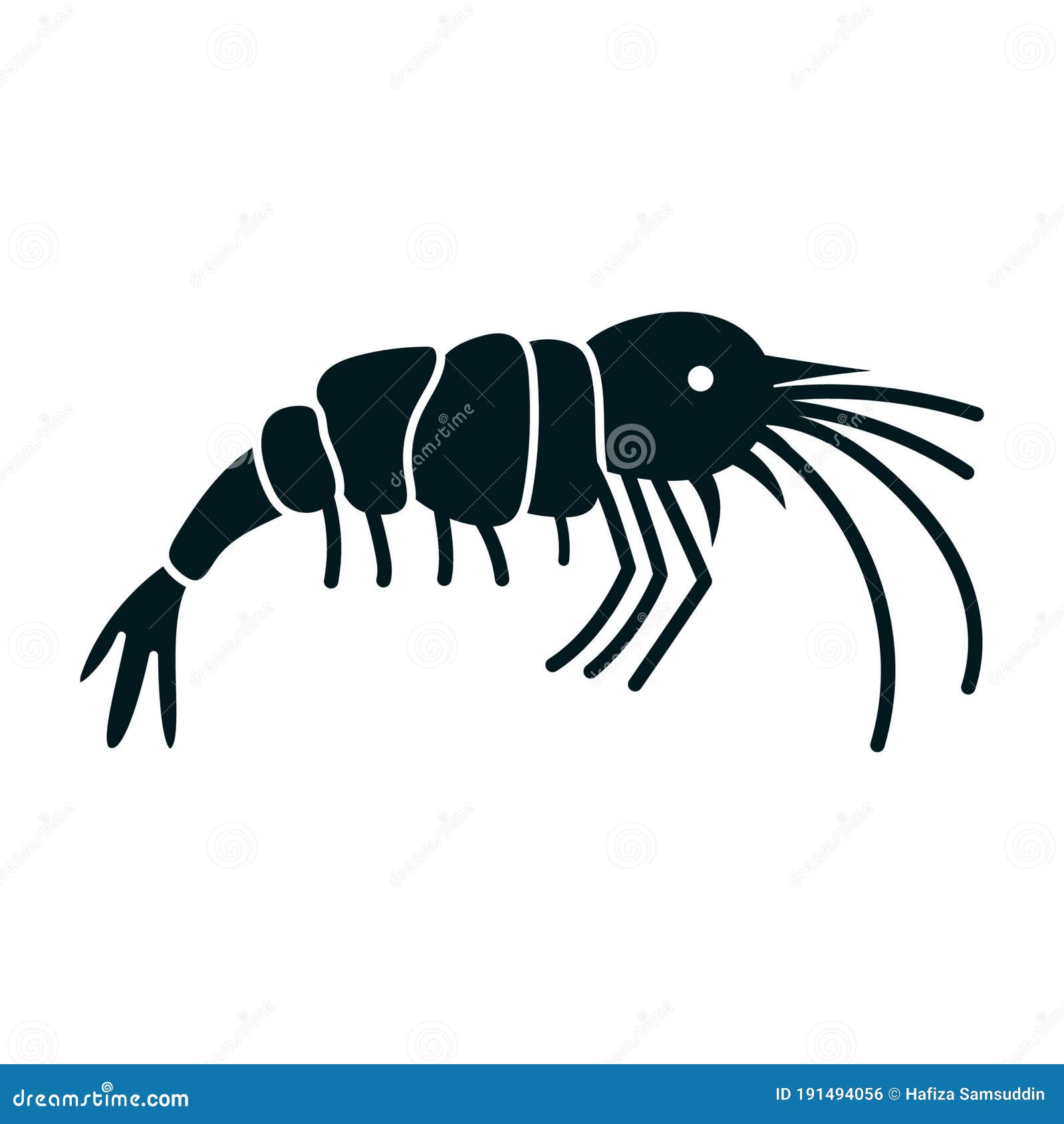 Prawn Icon. Vector Illustration Decorative Design Stock Vector ...
