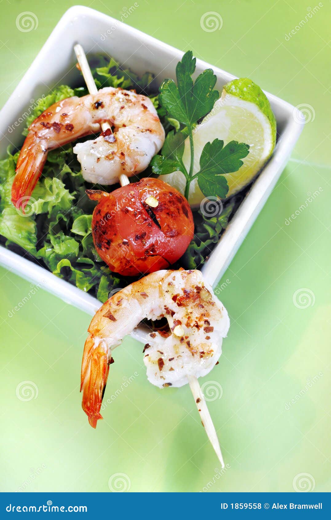 Prawn Kebab stock photo. Image of crustacean, shellfish - 1859558