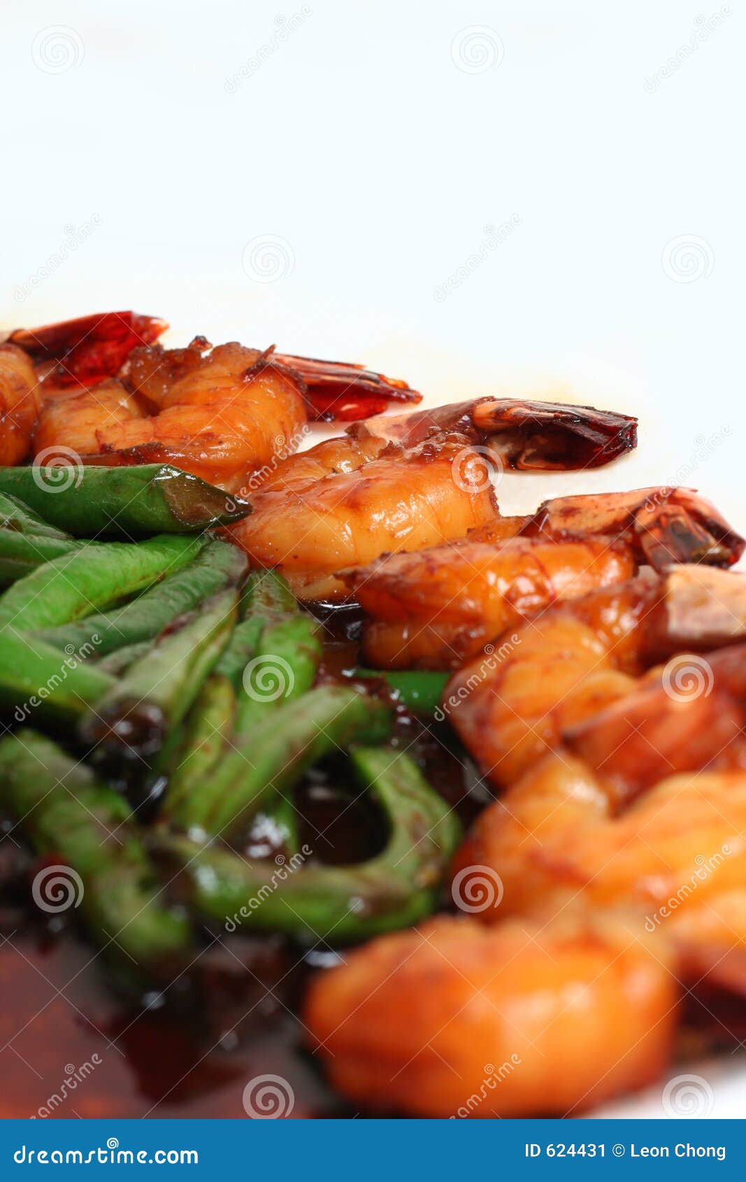 The 1 Big Prawn Long Muscle Laid On A White Background, Prawn Or Tiger ...