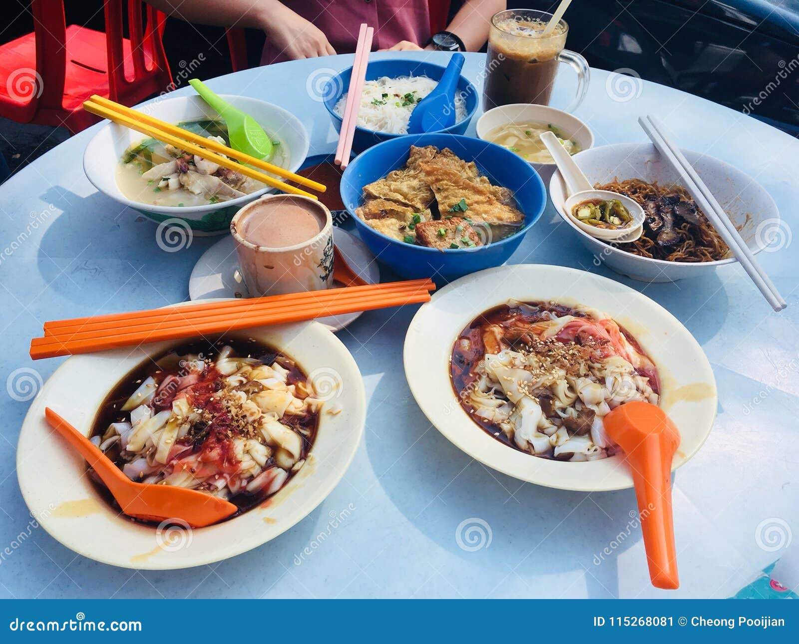 Breakfast of Malaysia stock image. Image of drinks, prawn - 115268081