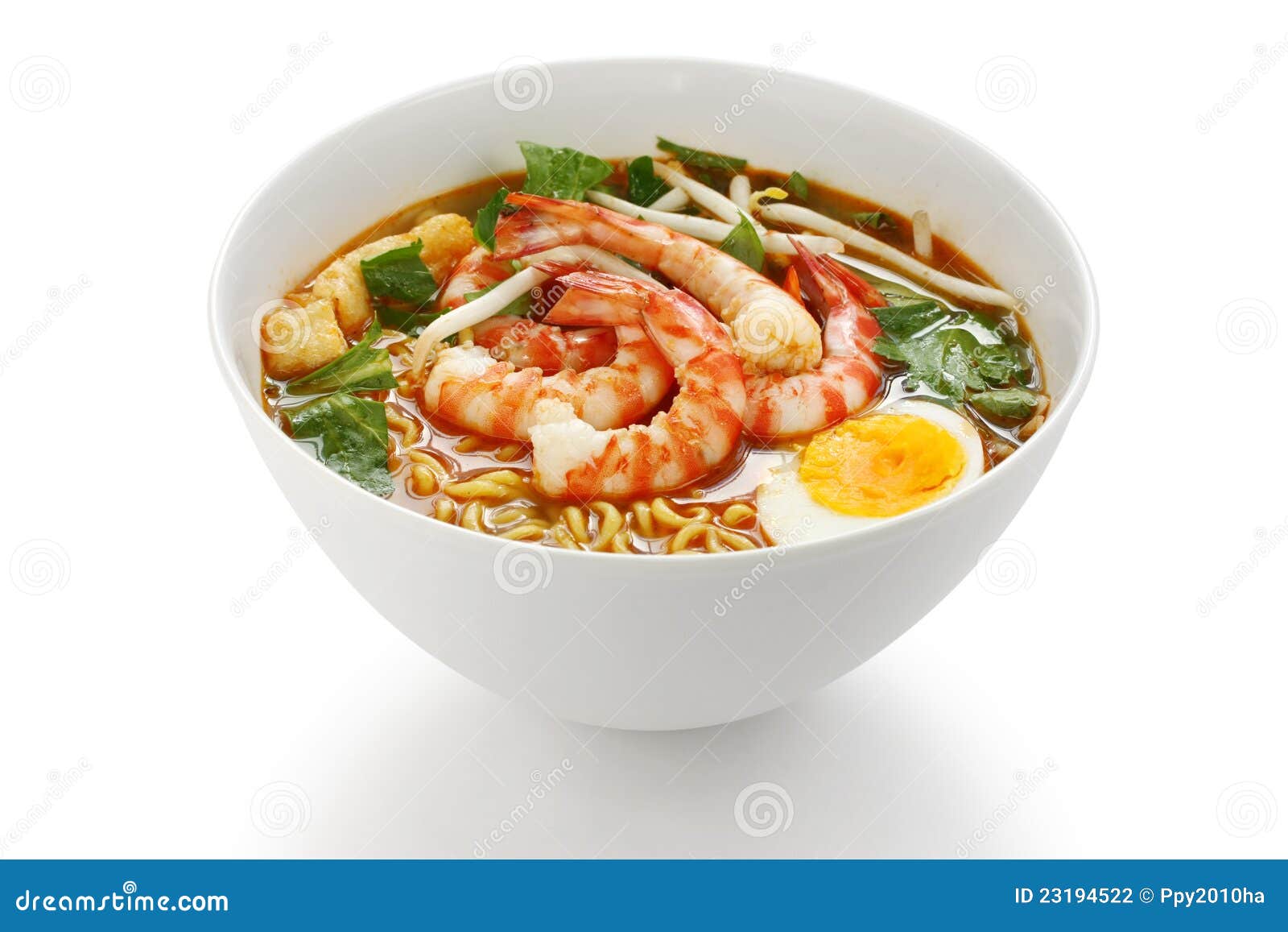 Prawn mee, prawn noodles stock photo. Image of shallots - 23194522