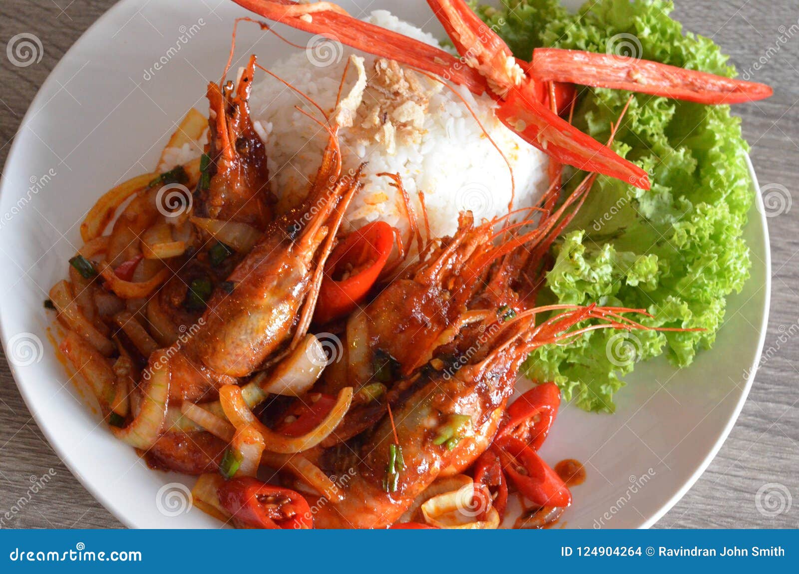Prawn Rice stock photo. Image of malaysian, garden, climates - 124904264