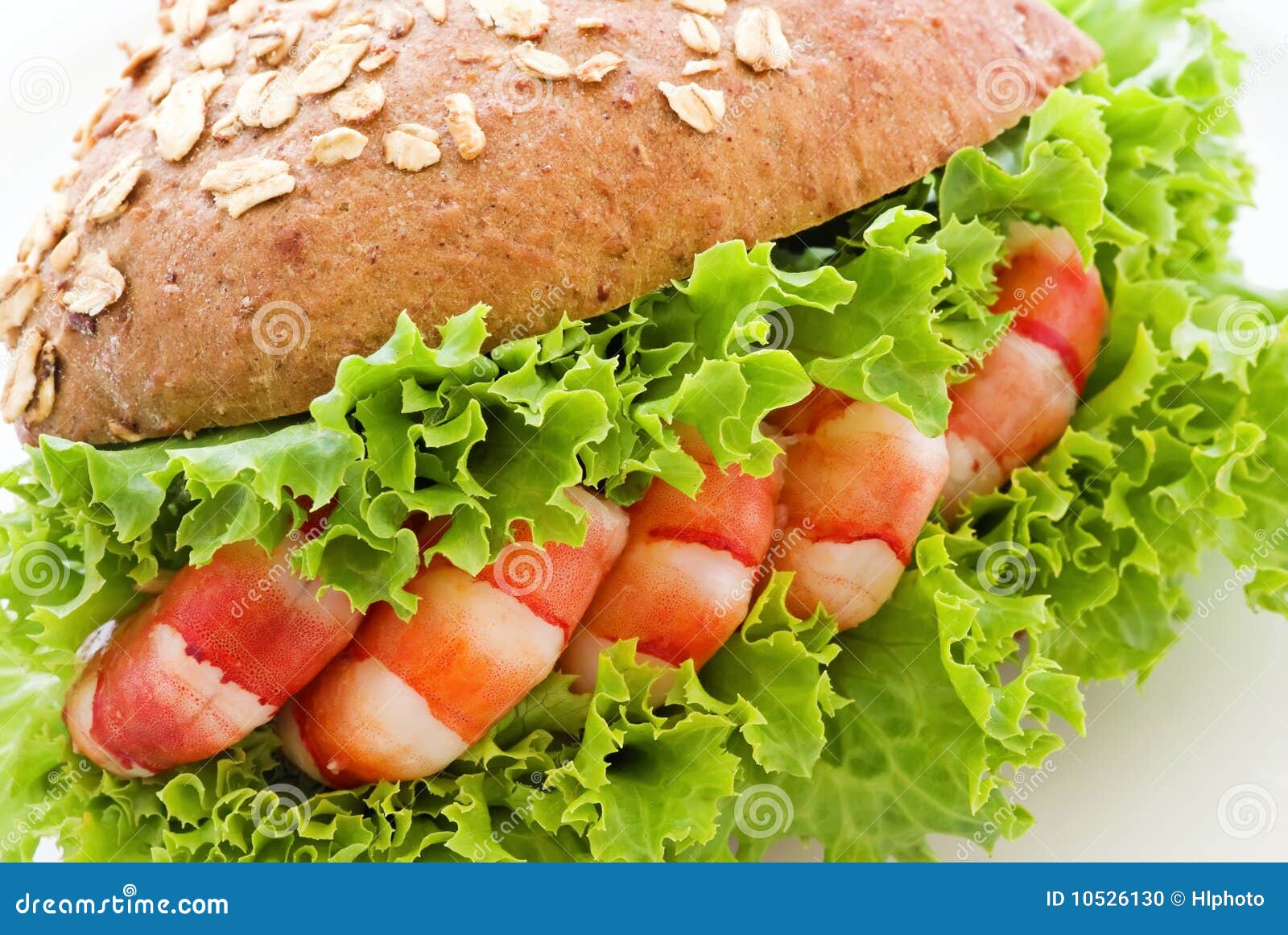 Prawn Sandwich stock photo. Image of orange, green, diet - 10526130