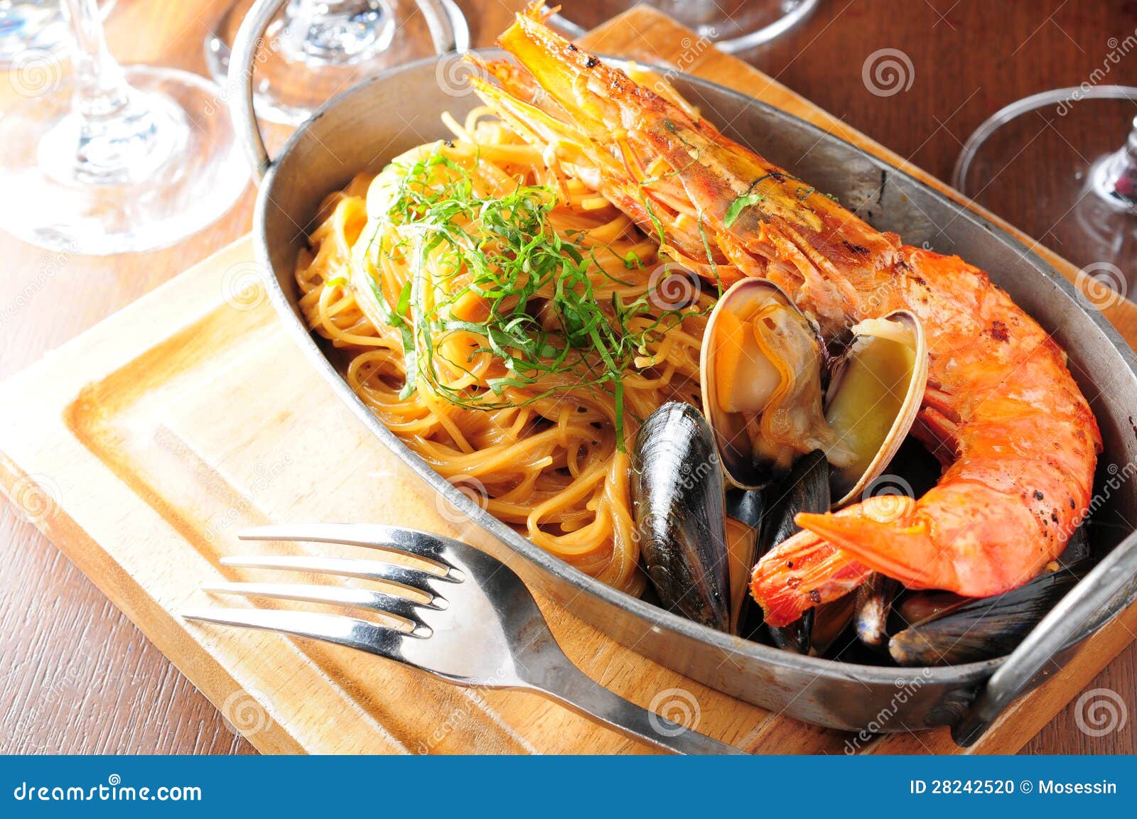 Prawn shellfish angel hair stock photo. Image of food - 28242520