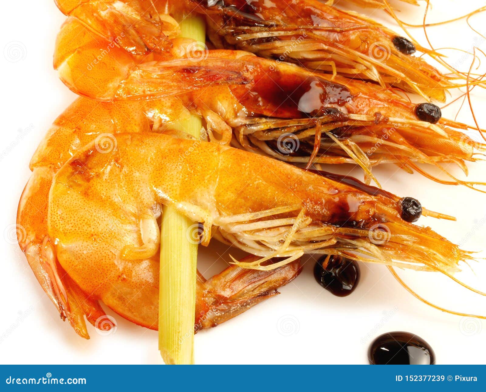 Prawn Stick on Lemon Grass stock image. Image of closeup - 152377239