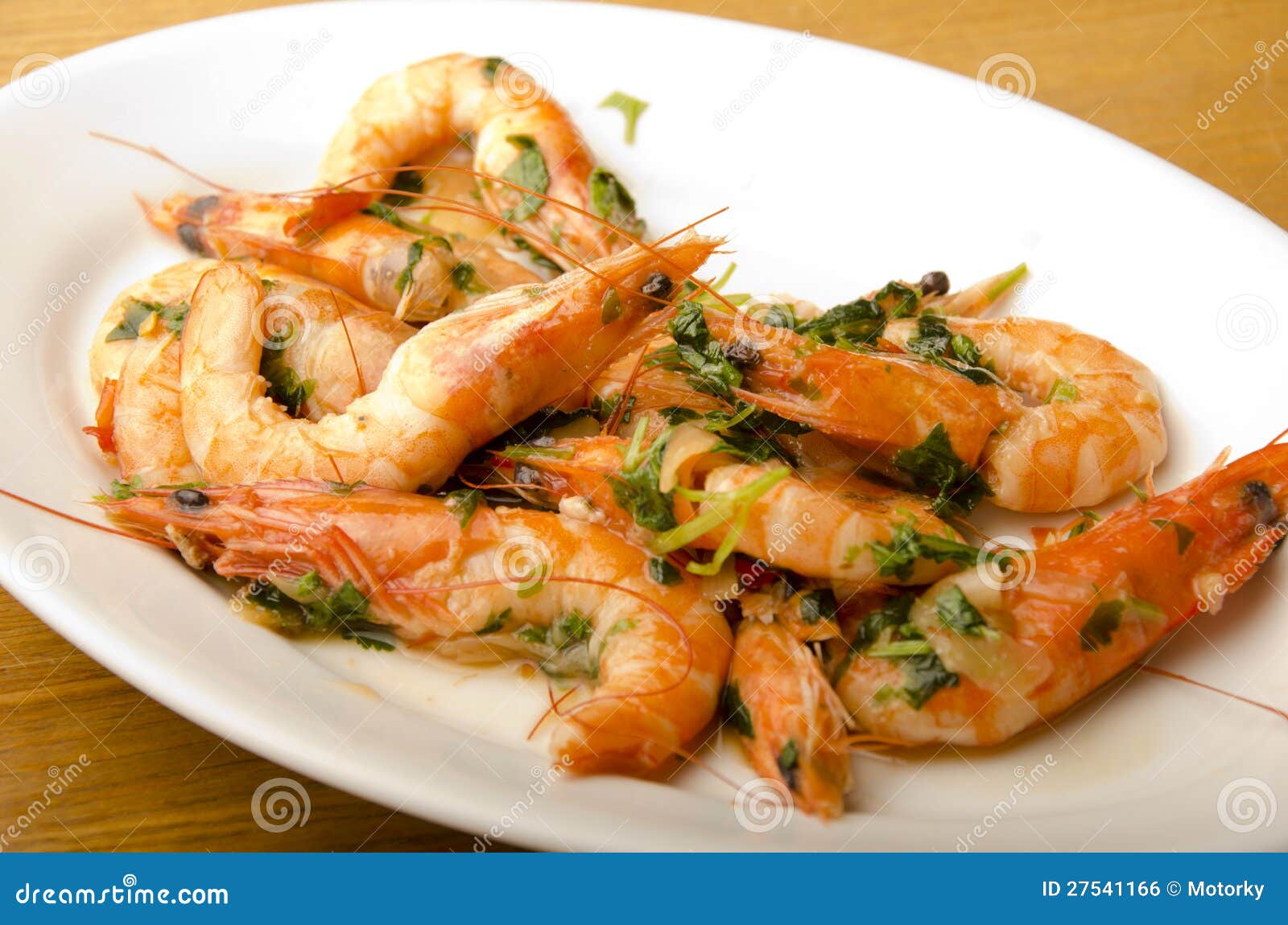 Prawns stock photo. Image of unpeeled, frying, food, dish - 27541166