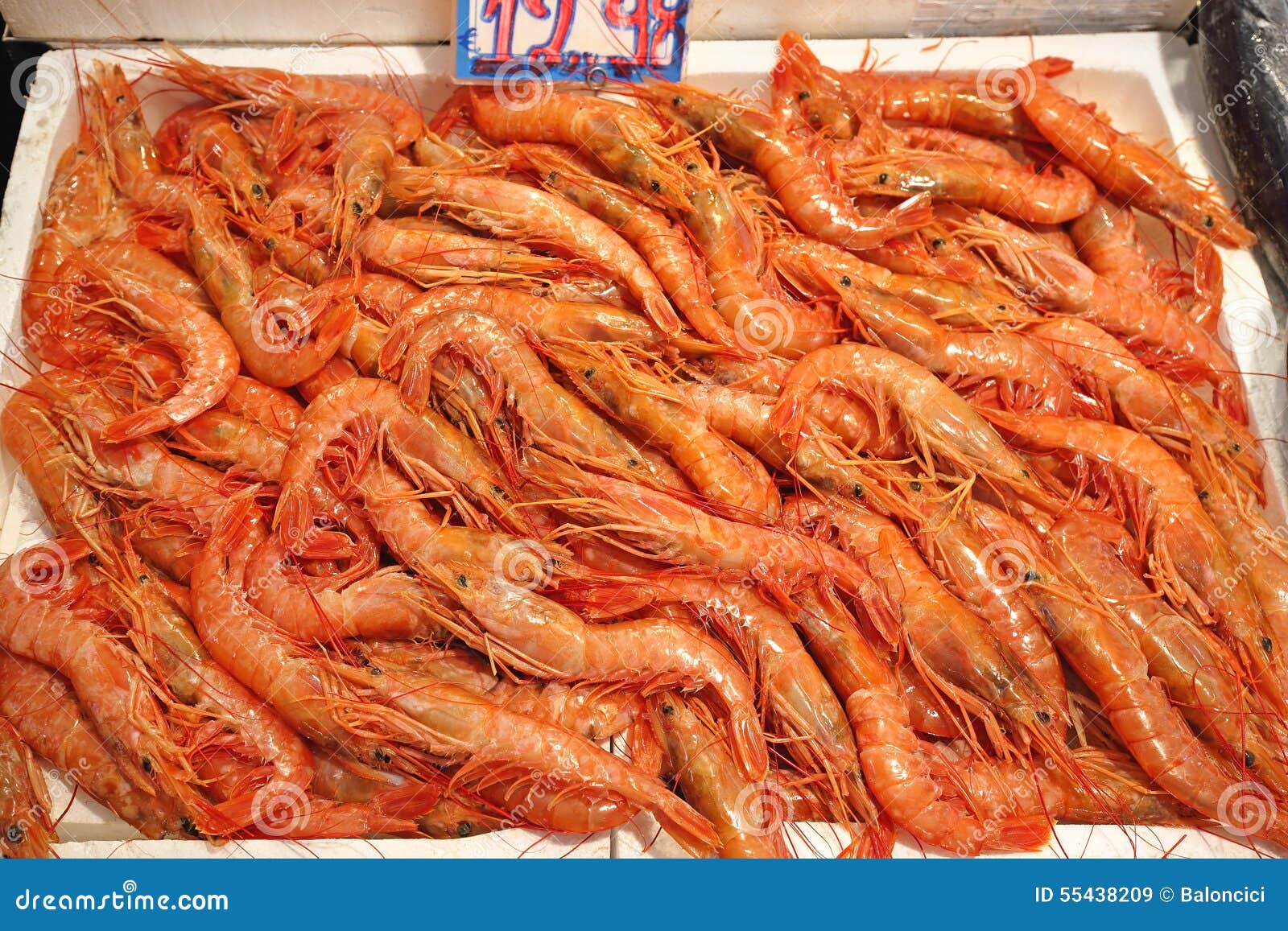 Prawns stock image. Image of shrimps, prawns, crate, seafood - 55438209