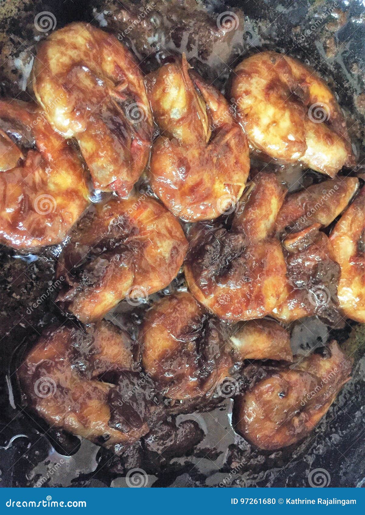 Prawns stock photo. Image of maincourse, seafood, sour - 97261680