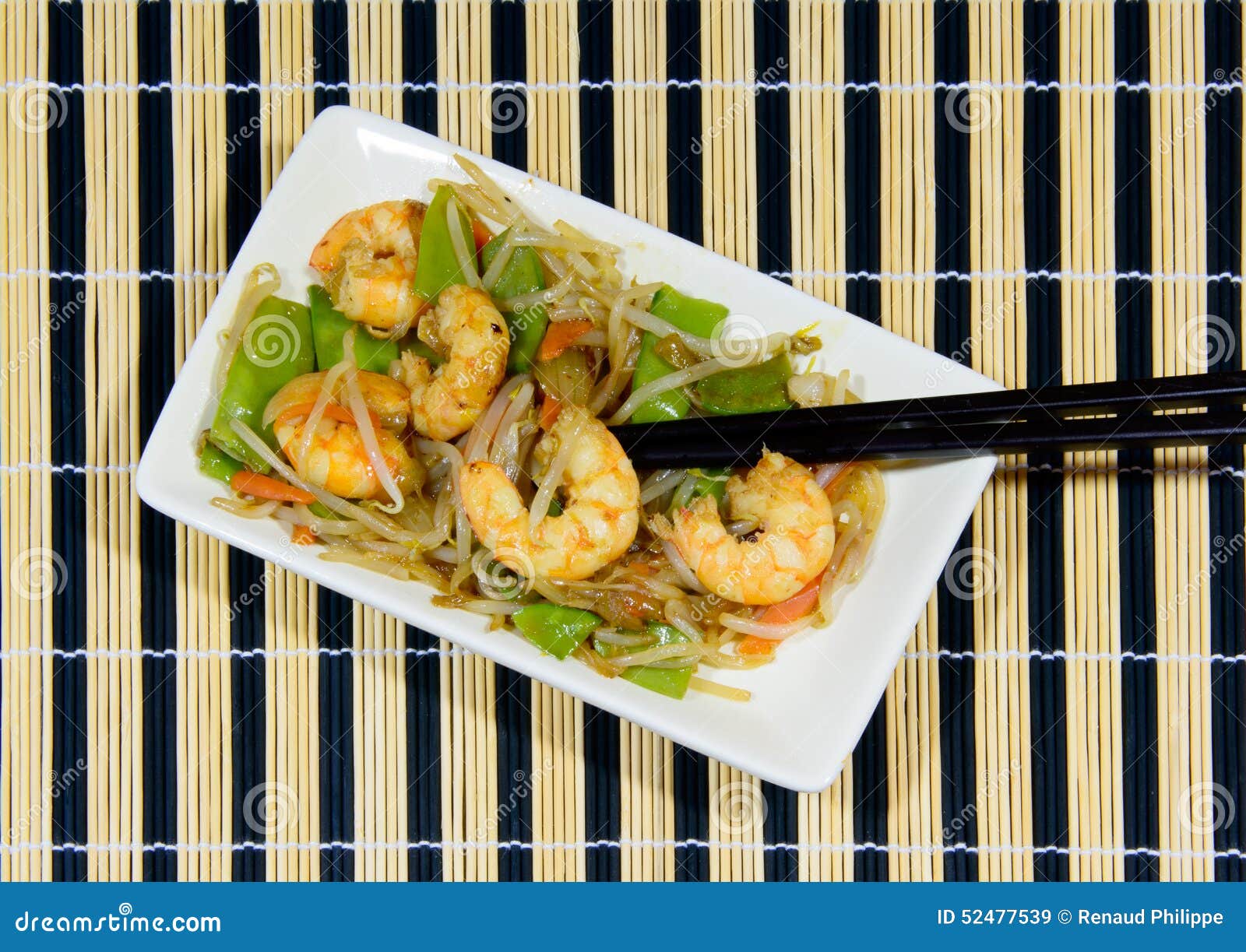 Prawns and Cooked Vegetables in a Wok Stock Image - Image of white ...